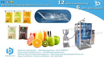 China How to pack the juice in a special shape bag BSTV-450P for sale
