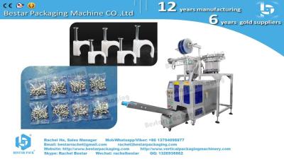 China Nail-In Clips packaging machine with two counting vibration bowls for sale