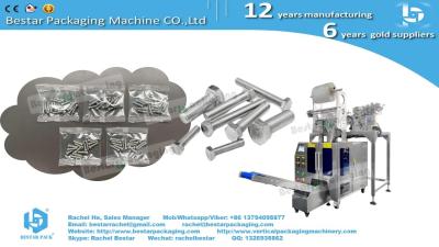 China Automatic screw bolts counting packaging machine with two vibration hoppers orbital location type for sale