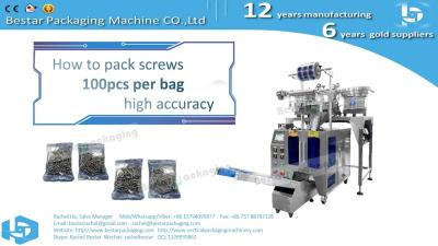 China How to pack screws 100pcs per bag high accuracy [Bestar] counting packaging machine for sale