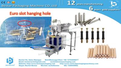 China Bestar counting packing machine with three vibrations for hardware pack in pouch with euro hole for sale