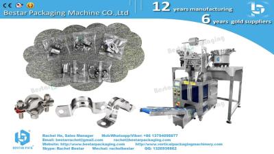 China Iron crumps hardware fitting counting packing machine with four vibration bowls for sale