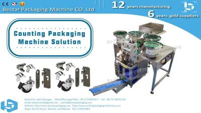China Counting packaging machine 4 vibrations and customized belt conveyor for sale