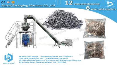 China Iron nails Steel nails automatic weighing packaging machine Customized PE film BSTV-450AZ for sale
