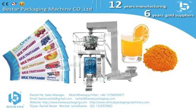 China Instant fruit juice powder stick pouch automatic weighing packaging machine BSTV-450AZ for sale