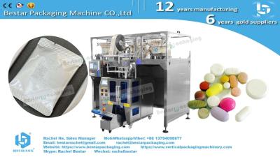 China Pills tablets automatic counting packaging machine making round corner bags with V shape easy tear for sale