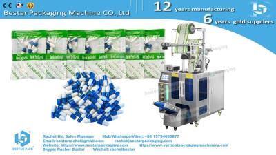 China Capsules automatic counting packing in 3 side sealing sachet with easy tear notch for sale
