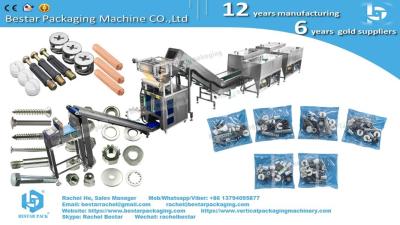 China Furniture fittings hardware counting mixing packing machine with 12 vibrations and noise enclosure for sale