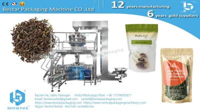 China Tea leaf zipper bag automatic weighing packaging machine for sale