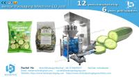 China BSTV-350AZ All‑in‑One Type Packing Machine with 14-head Weigher for Sticky Cucumber Slices for sale