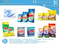China Stand pouch bag packing machine for washing powder, detergent powder, with spoon feeding for sale
