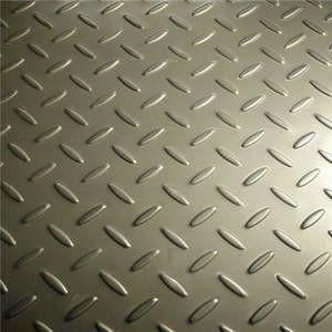 China Tear Chequered Sheet 304 Stainless Steel Floor Plate Diamond Pattern 3000mm for sale