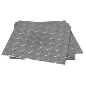 China Mirror HL Checkered Stainless Steel Plate Sheet 1mm Thick  6000mm for sale