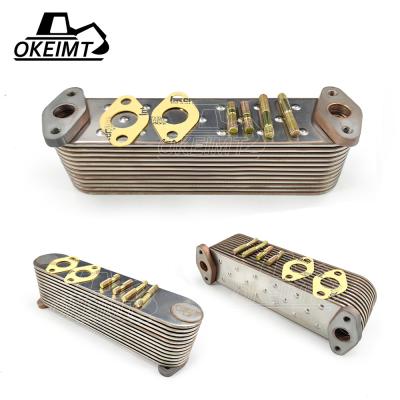 China Polished Engine Oil Cooler 15711-1370 15701-1171 for W06E W06D W04D Excavator for sale