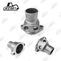China Aluminum Water Outlet Connection for 4JG1 Diesel Engine Thermostat Upper Seat Double Holes for sale
