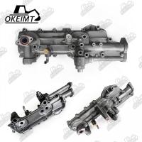 China Mitsubishi Fuso 4M50 Engine Oil Cooler Cover Genuine Excavator Parts 150kg for sale