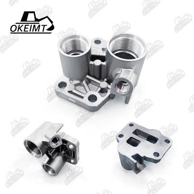 China 500-2753 Engine Oil Cooler Adapter for CAT Excavator 320GC 320GX Heavy Duty Oil Pipe for sale