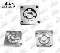 China PC60-7 Oil Filter Head Square Aluminum For Excavator Engine Spare Part for sale