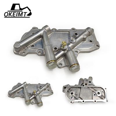 China Nissan TD27 BD30 Oil Cooler Cover 21305-43G01 Aluminium Water-Cooled Excavator Engine Part for sale