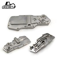 China Komatsu 6D102-7 PC200-7 Engine Oil Cooler Cover 6735-61-2220 Aluminum Water-Cooled for sale