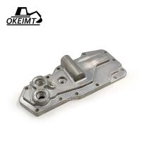 China Komatsu 6D102-7 PC200-7 Engine Oil Cooler Cover 6735-61-2220 Aluminum Water-Cooled for sale