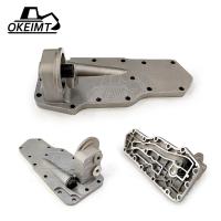 China Komatsu 6D102 PC200-6 Engine Oil Cooler Cover 6735-61-2260 Aluminum OE Standard for sale