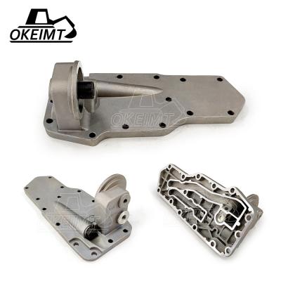 China Komatsu 6D102 PC200-6 Engine Oil Cooler Cover 6735-61-2260 Aluminum OE Standard for sale