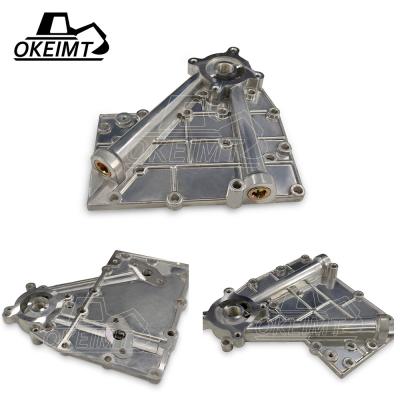 China Komatsu 4D95 PC60 PC120 Engine Oil Cooler Cover 6204-61-5110 Aluminum Water-Cooled Component for sale