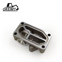 China Isuzu 4JG1 Oil Filter Seat 8-97215389-1 Aluminum Engine Part for Excavator for sale