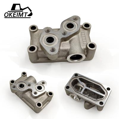 China Isuzu 4JG1 Oil Filter Seat 8-97215389-1 Aluminum Engine Part for Excavator for sale