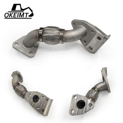 China OKEIMT Excavator Engine Parts EGR Connecting Pipe P11C for SK460-8 Aluminum 6 Month Warranty for sale