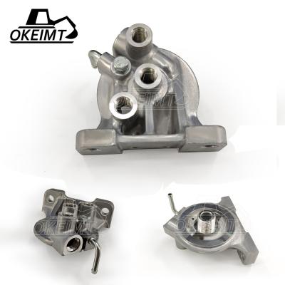 China Fuel Filter Head SK460-8 for Kobelco Excavator Engine Parts Gray 1 Year Warranty for sale