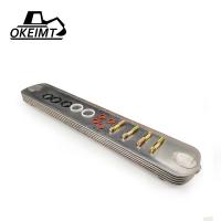 China Hitachi 6D22 6D24 Excavator Engine Oil Cooler Core ME054110 5P High Performance for sale