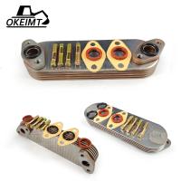 China OKEIMT 6D31 Mitsubishi Engine Oil Cooler Me013360 Stainless Steel Excavator Part for sale