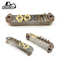 China OKEIMT H06C-6P Engine Oil Cooler Core High Performance for Excavator Parts 6 Cylinder for sale