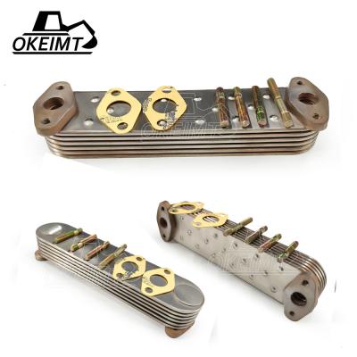 China OKEIMT H06C-6P Engine Oil Cooler Core High Performance for Excavator Parts 6 Cylinder for sale