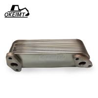 China Hino Engine Oil Cooler Core 132161370 for EP100 P11C EM100 DM100 Excavator Parts for sale