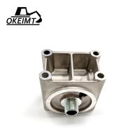 China Excavator Engine Oil Filter Head 4M41 4M40 Aluminum Seat Base for Isuzu for sale