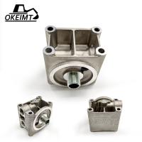 China Excavator Engine Oil Filter Head 4M41 4M40 Aluminum Seat Base for Isuzu for sale