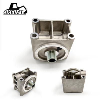 China Excavator Engine Oil Filter Head 4M41 4M40 Aluminum Seat Base for Isuzu for sale