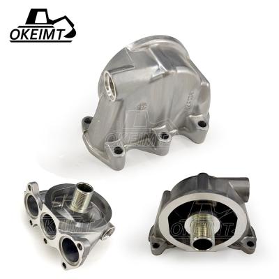 China New 1R-1807 Oil Filter Head Fit For CATEE C7 Engine E325D E329D Excavator Oil Filter Head  E329D for sale