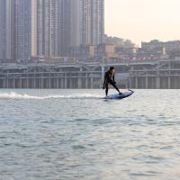 China Motorized Surfboard Unisex Jet Surfing Board with Max Speed 60km/h and 110cc Gas Power for sale