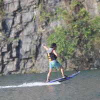 China Carbon Fibre High Power Gasoline Water surfboard jet board Fuel Jet surfboard with Fins for sale