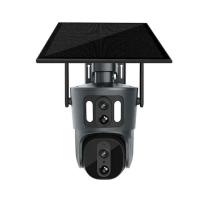 China 4MP Dual Lens Outdoor WIFI Solar Camera With 15600mAh Battery for sale