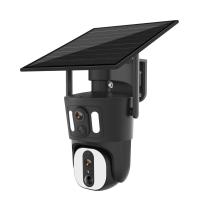 China 4MP Dual Lens Outdoor WIFI Solar Camera With 15600mAh Battery for sale
