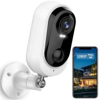 China White HD 1080P Wifi Security Camera With Rechargeable Battery For Doorway for sale