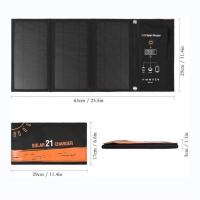 China 21W Solar Accessories Foldable Solar Charger Portable Waterproof For Camping for sale