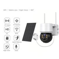 China Rotate Dome 360 Solar Security Camera Wifi Solar IP Camera Rainproof for sale