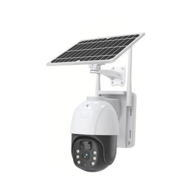 China Outdoor 360 2MP PTZ Solar Camera Wireless Solar Powered 4G Camera 128G for sale