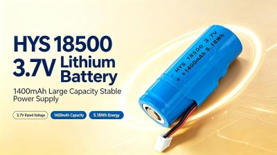 China HYS 18500 3.7V 1400mAh Lithium‑ion Battery Pack | B2B Product Introduction. for sale